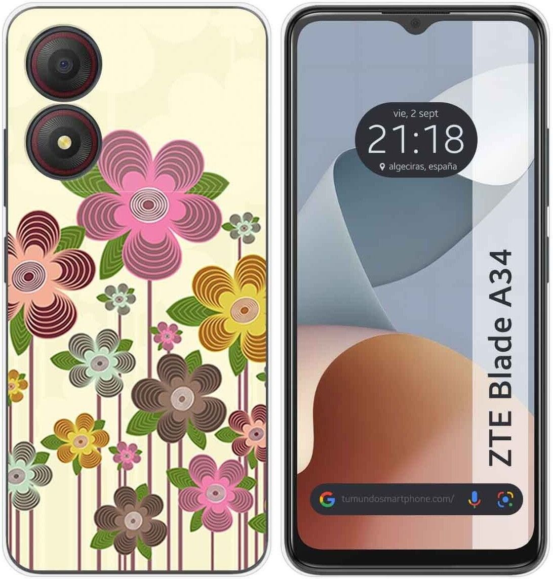 Compra Tumundosmartphone Funda Silicona Zte Blade A34 4G Primavera En ...