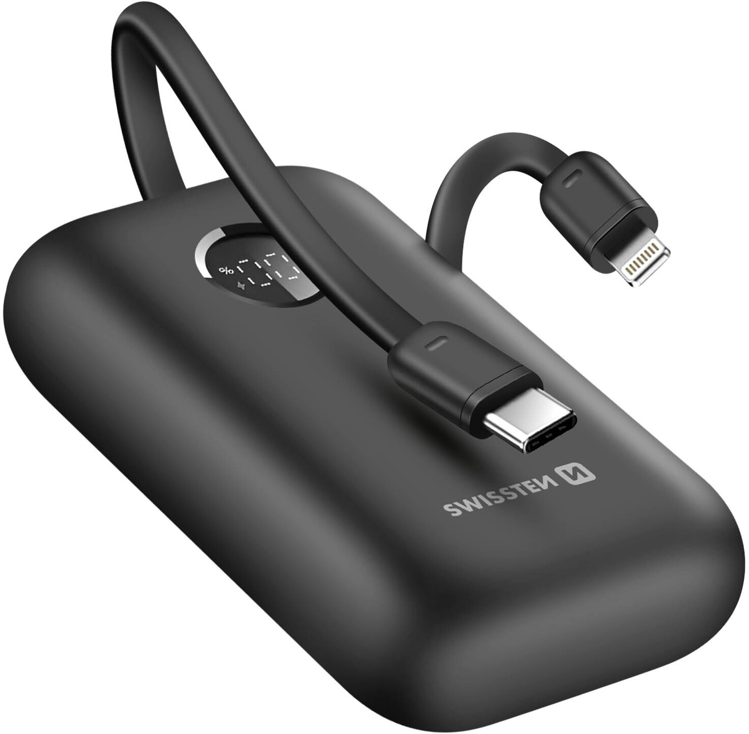 Compra Swissten Batería Externa 10000mAh Cables USB-C y Lightning ...